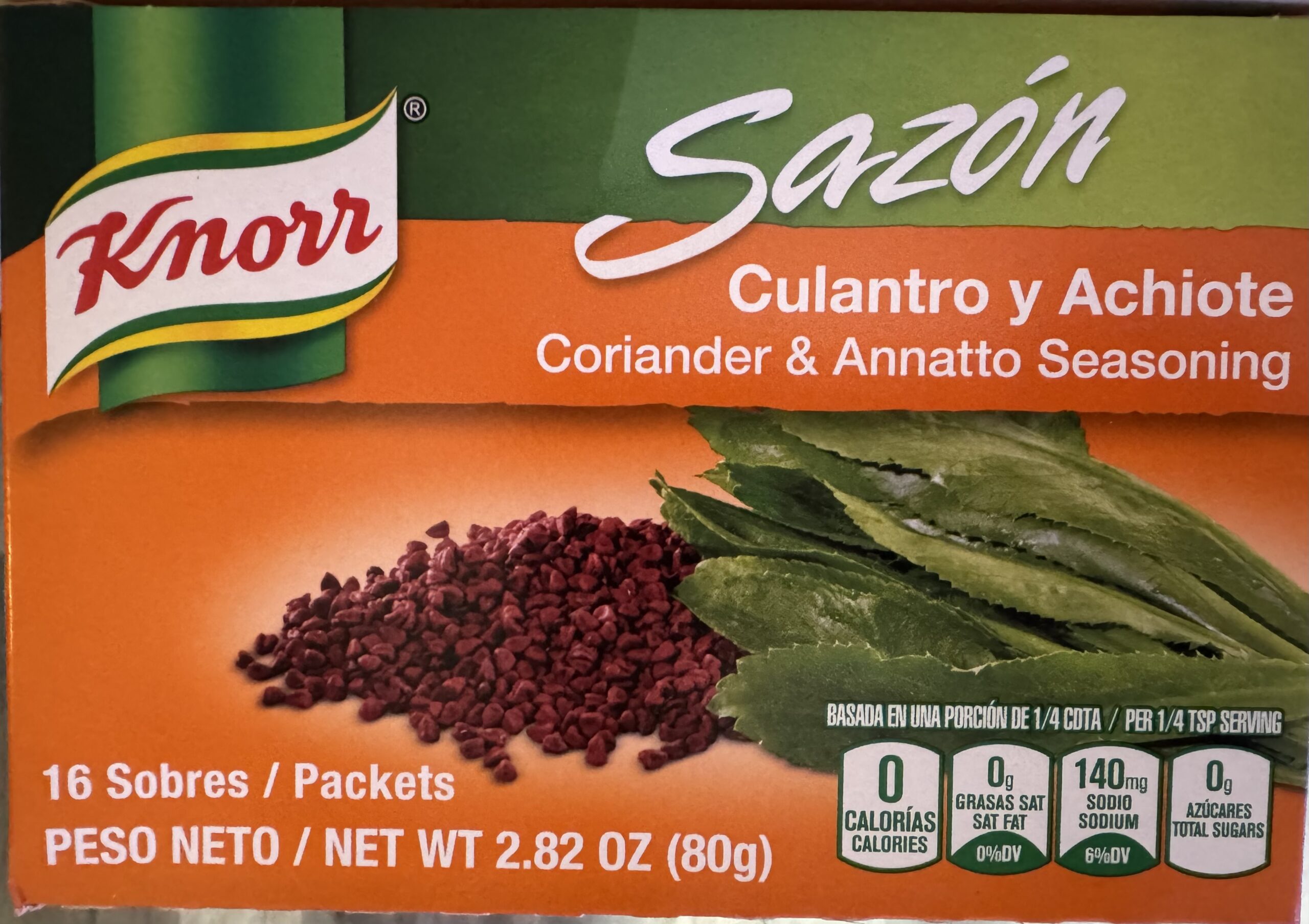 SAZON KNORR CULANTRO Y ACHIOTE 2.82 oz – EDS Imports LLC